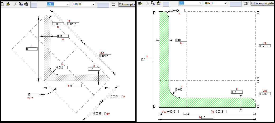 ROBOT - Module Section : Comment sont orientées les sections créées par ...