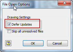 Drawing update does not finish in Inventor