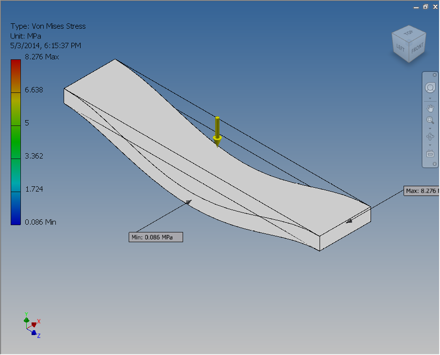 Stress Analysis result is not shaded in color