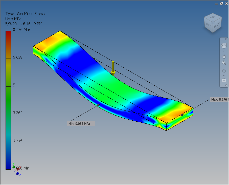 Stress Analysis result is not shaded in color