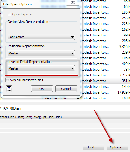 different Level of Detail representation is being edited." occurs when ...