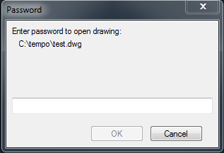 AutoCAD asks for a password when opening a file