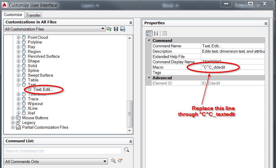 Double-clicking text gives an unknown command message in AutoCAD Products
