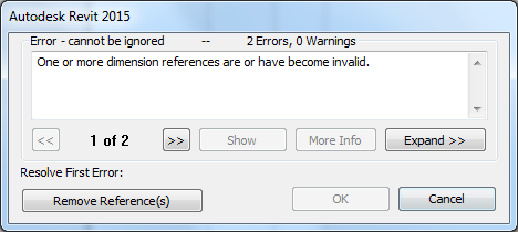 "One or more dimension references are or have become invalid" when reloading linked files, or ...