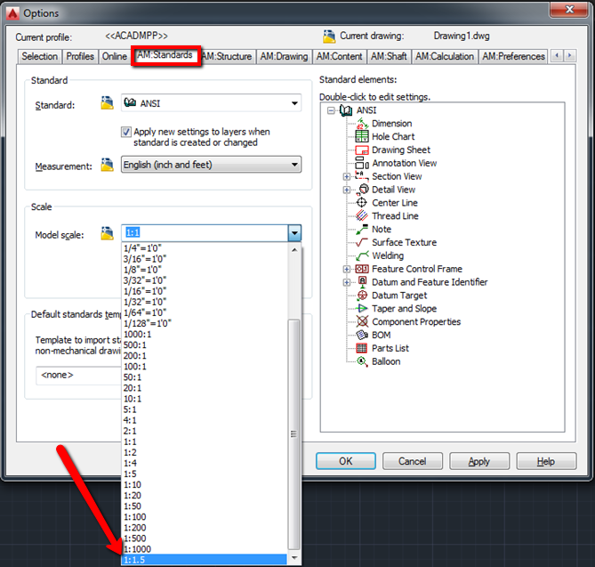 How to add custom scales to the AutoCAD Mechanical scale list