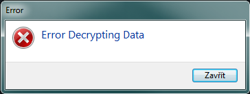 Error decrypting data message when opening project drawing