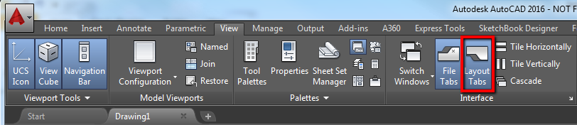 Registerkarten Modell Und Layout Werden In AutoCAD Nicht Angezeigt