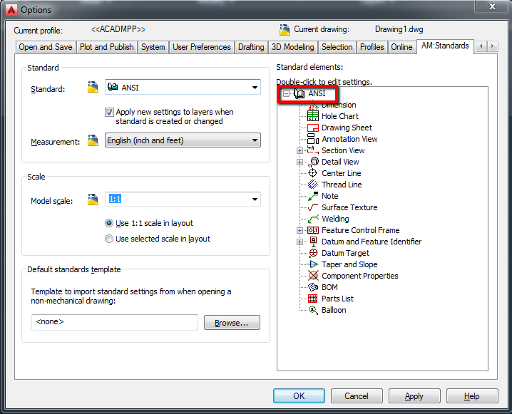 How to modify the properties of mechanical objects in AutoCAD Mechanical