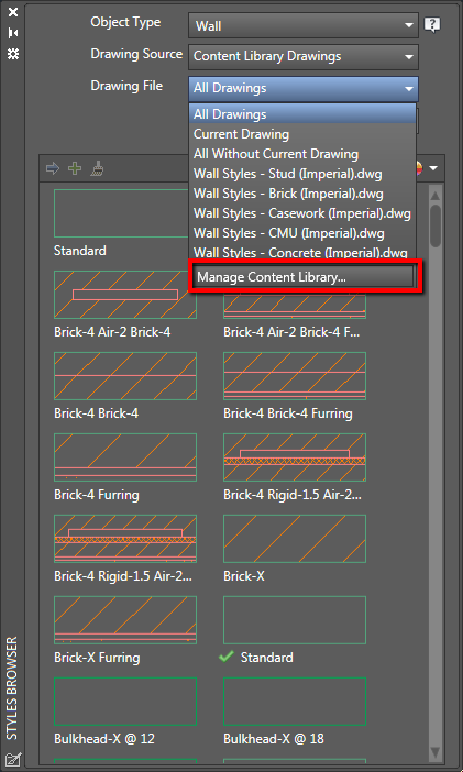 Custom styles don't populate in Styles Browser in AutoCAD Architecture ...