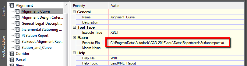 Report Manager in Civil 3D shows parsing errors