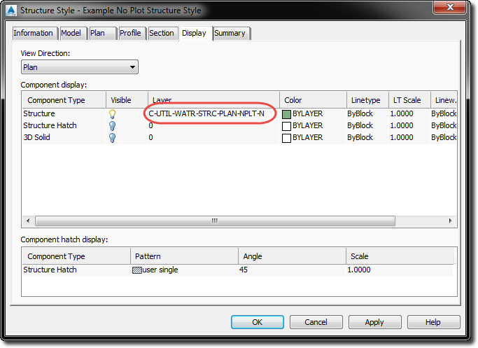 How to create a non-plotting null structure (Civil 3D)