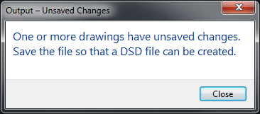 "One or more drawings have unsaved changes" when publishing from AutoCAD or Civil 3D