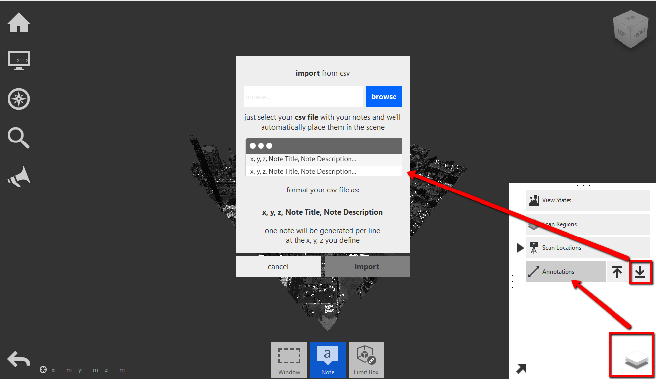 Import and Export of notes from and to CSV in Recap