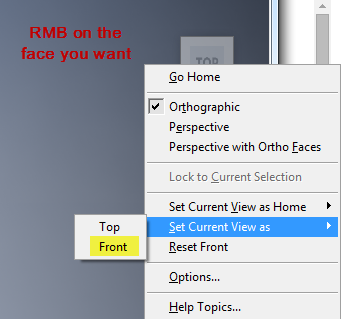 Inventor: Redefine Front View of Model
