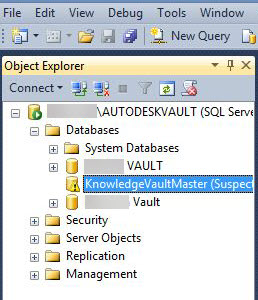 "The database '%DATABASENAME%' is offline" when logging into Vault