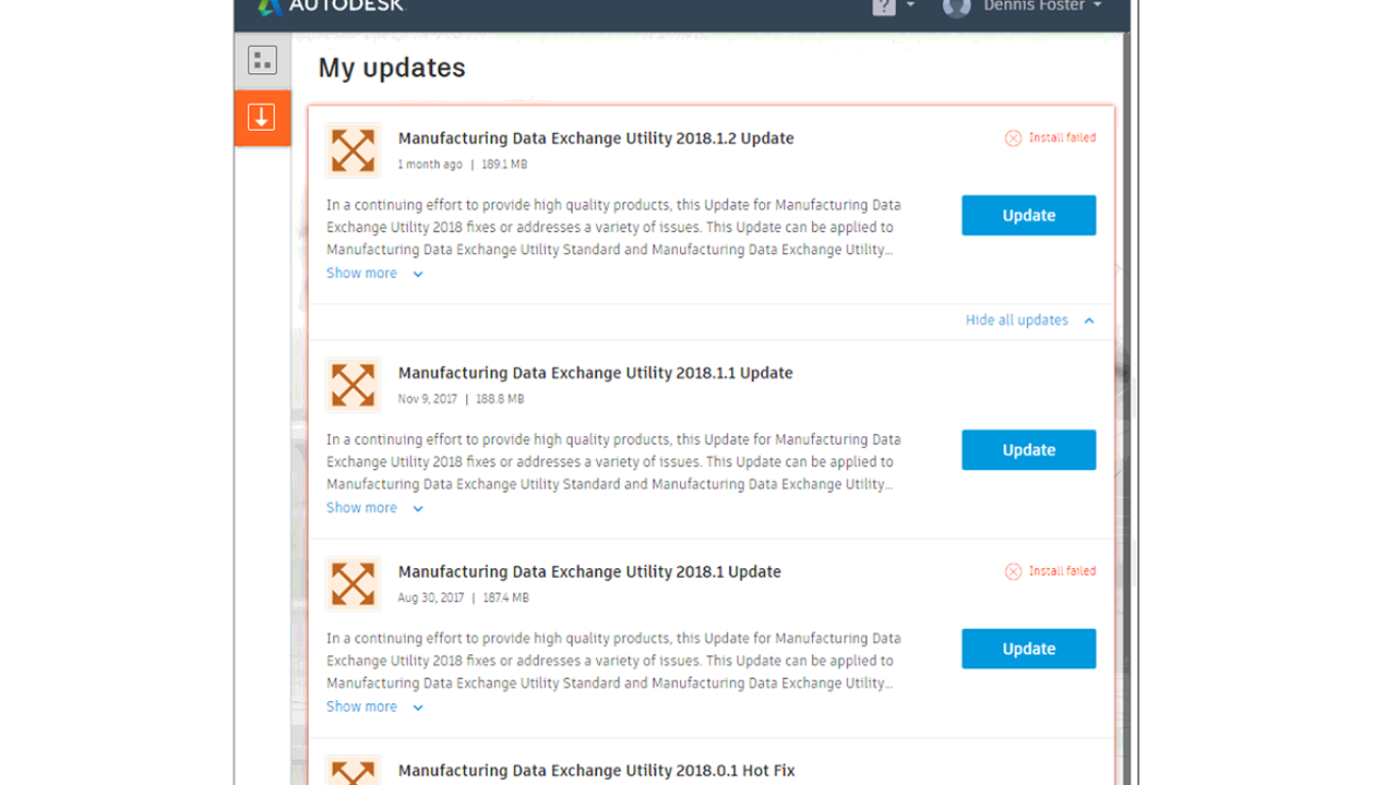 Manufacturing Data Exchange Utility update 2018.1.2 failed to install ...