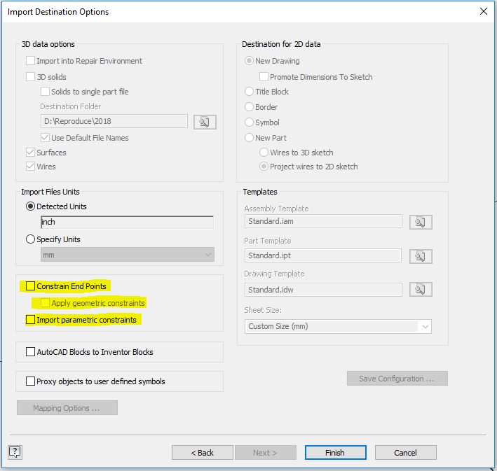 Trouble Lining Up AutoCAD Geometry After A Copy Paste Method From AutoCAD DWG To Inventor 
