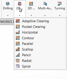 Icons, commands, or operations in the CAM tab or menu are rearranged or ...