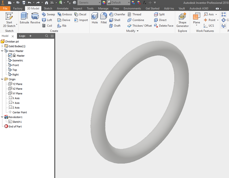 Cannot create sketch plane on a revolved circle or o-ring surface in ...