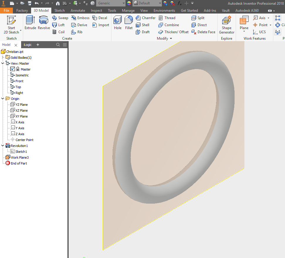 Cannot create sketch plane on a revolved circle or o-ring surface in ...
