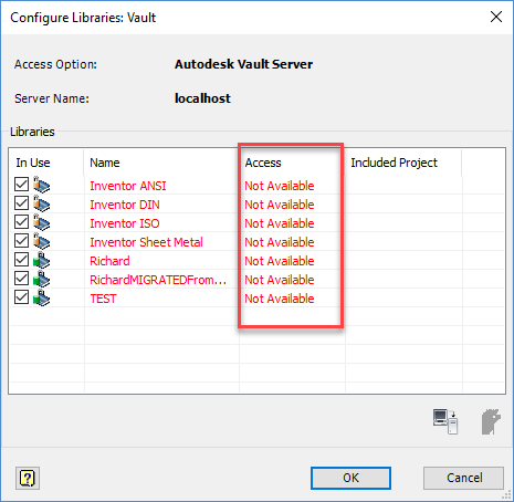 Vault Content Center not available in Inventor