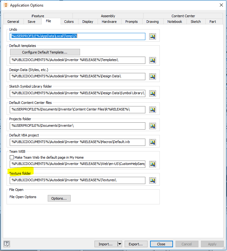 Images used for texture appearance are missing and no longer linked in ...