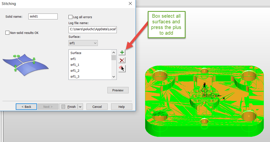 Error: “TPSRF01: Bad surface(s)" when calculating toolpaths in FeatureCAM using a solid model