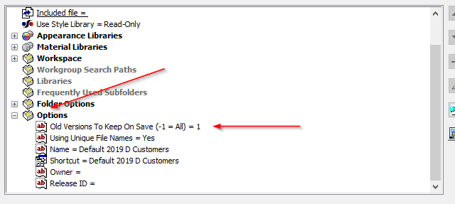 How to increase or decrease the number of Old Versions of a file to keep