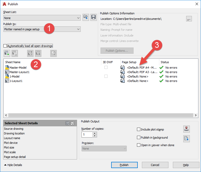 Exportieren Sie PDF Dateien Mit Mehreren Zeichnungen Mithilfe Der DWG Masterdatei In AutoCAD 