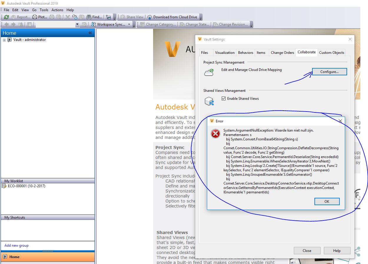 Problems after trying to map Vault to a BIM360 Cloud Drive folder ...