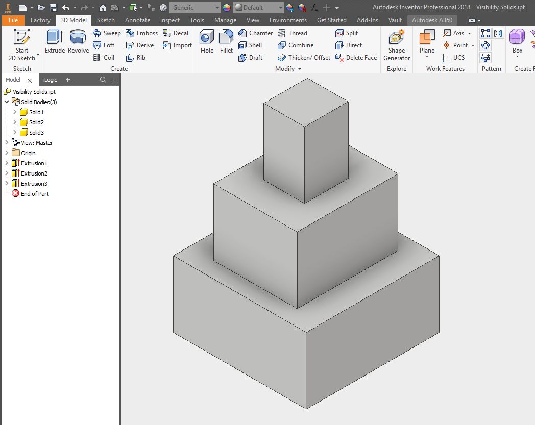 How to display specific Part Solids in Inventor