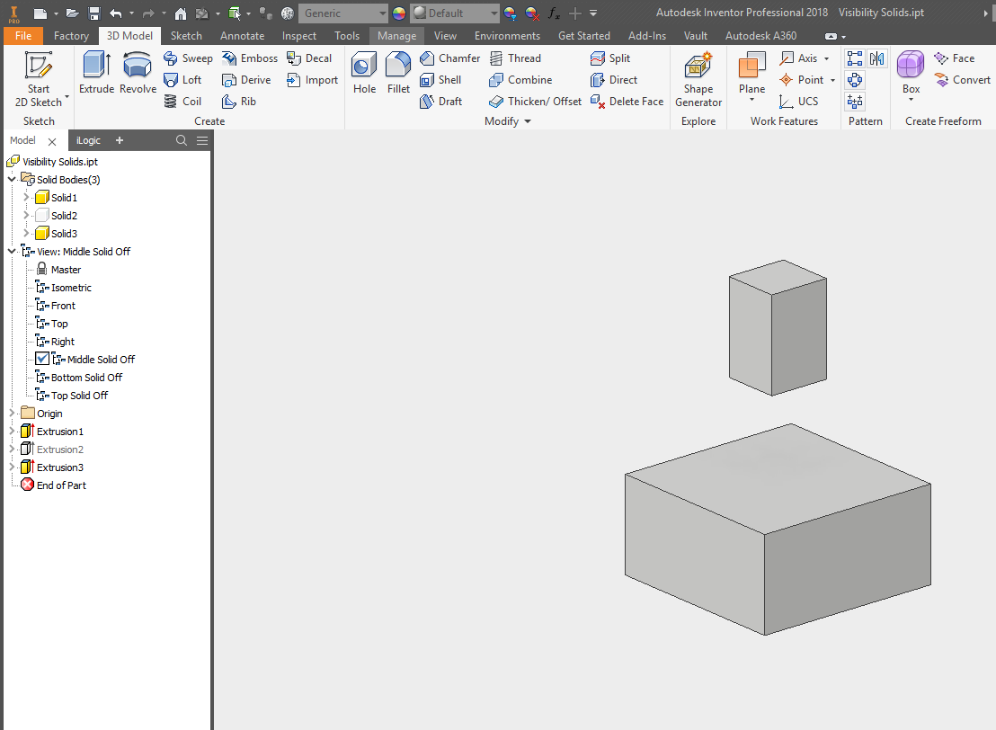 How to display specific Part Solids in Inventor