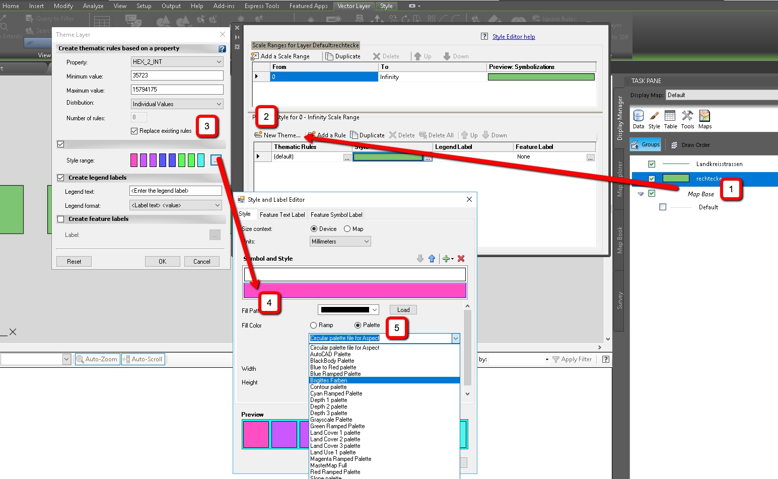 Is it possible to load a ".pf" color palette into the AutoCAD Map 3D ...