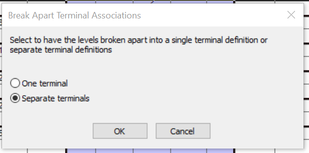 How to move levels from different terminals in AutoCAD Electrical