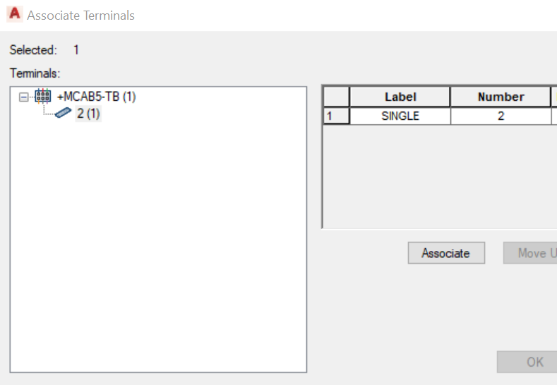 How to move levels from different terminals in AutoCAD Electrical