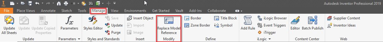 How to change a part or assembly that an Inventor drawing uses as a ...