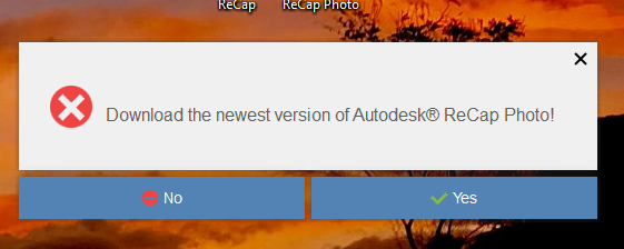 Download The Newest Version Of Autodesk Recap Photo Message When Opening Recap Photo 