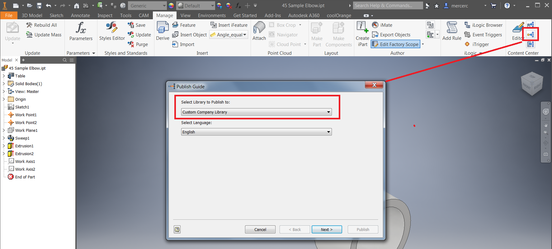 Creating a custom fitting and standard in Inventor Tube & Pipe