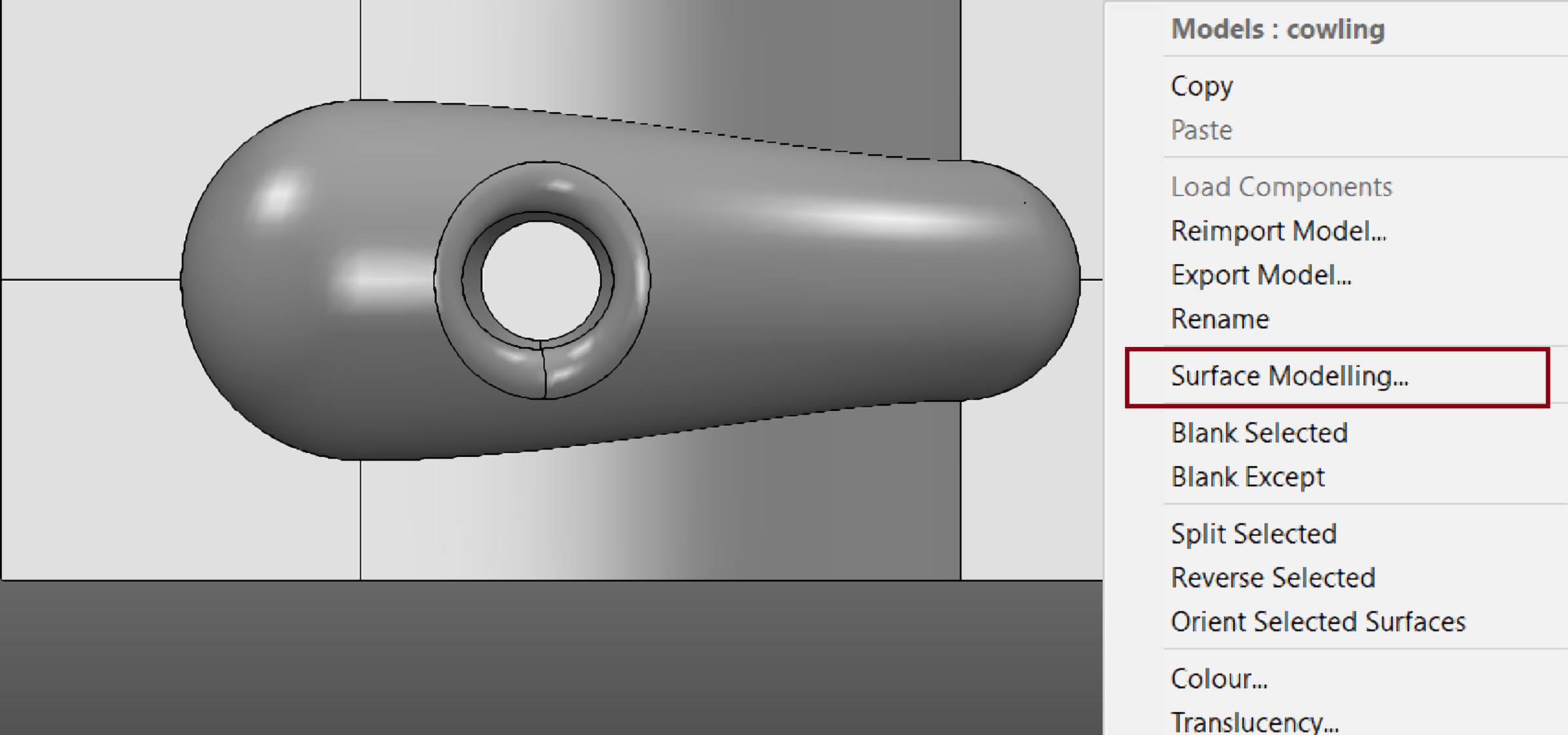 How to switch from PowerMill to Surface Modelling.