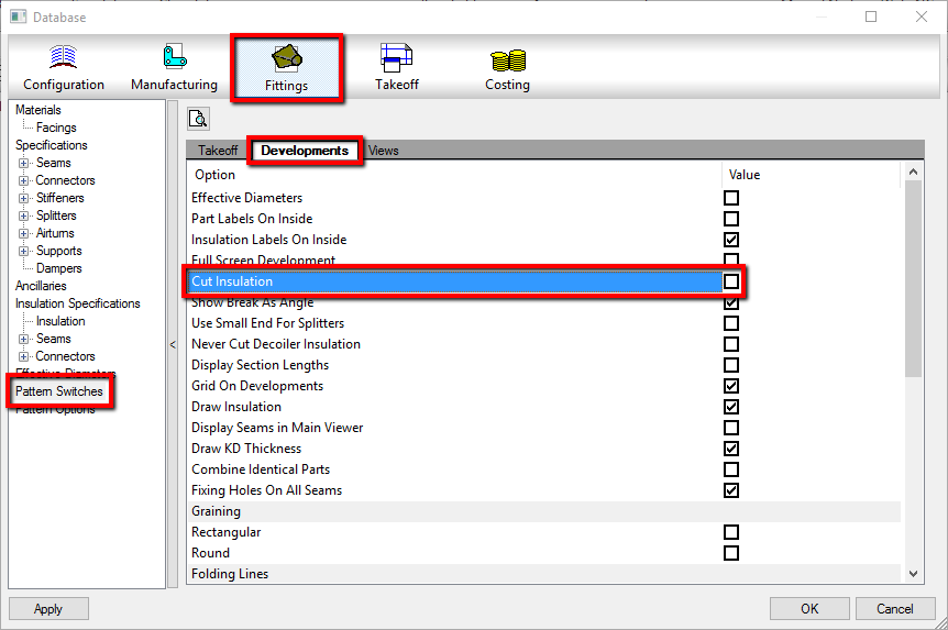 Insulation parts nested but not required in CAMduct