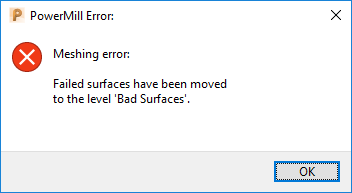 Copy paste or direct send a model from PowerShape to PowerMill results in bad surfaces