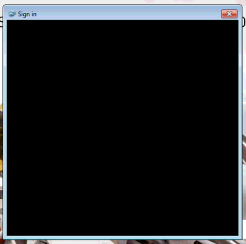 Autodesk account (product) log in window appears black