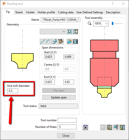 Routing tool gouges the part while toolpath verification shows no gouges in PowerMill