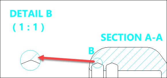 Automated centerlines are not generated for a detail view of a specific section view in Inventor