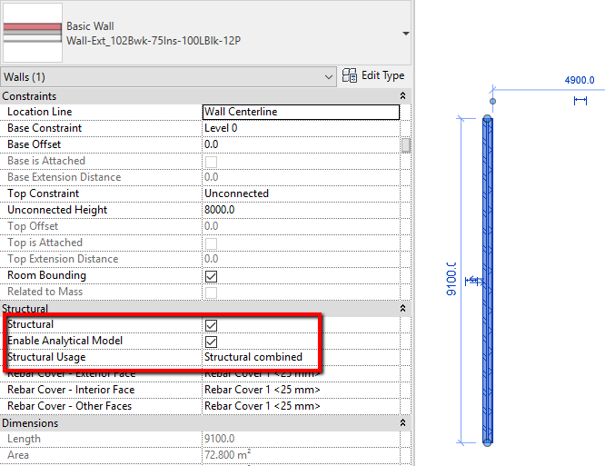 Cannot create similar copy of a wall for that "Structural combined" was ...