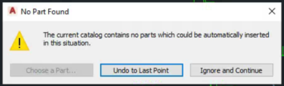 "The current catalog contains no parts which could be automatically ...