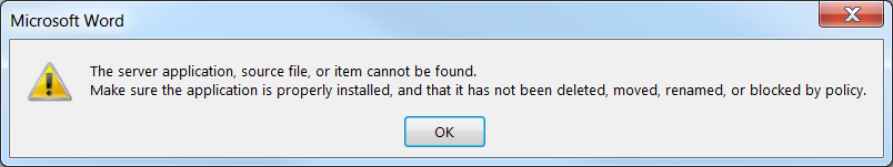 Embedded DWG (OLE) content fails to open from within non-AutoCAD ...
