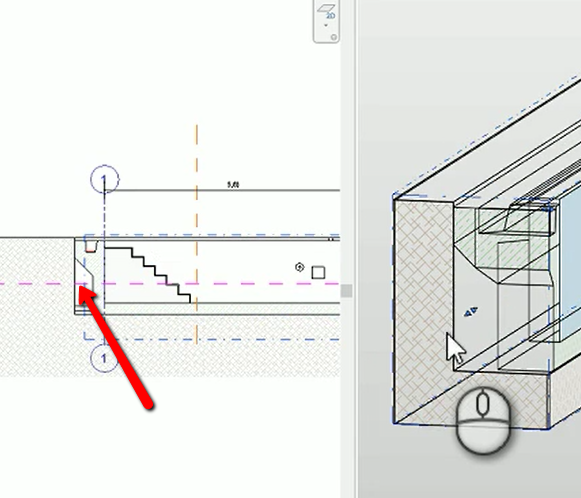 How to modify the cut and fill of topography in the section view in Revit?