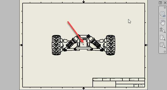 Incorrect Center of Gravity representation in an assembly drawing view ...