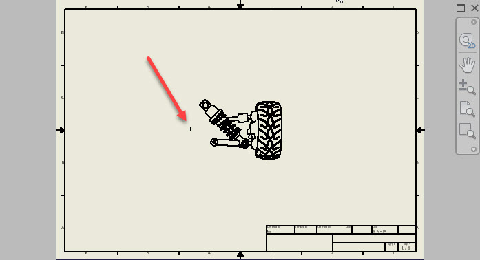 Incorrect Center of Gravity representation in an assembly drawing view ...